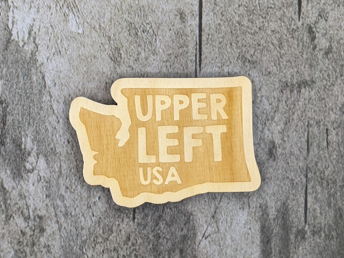 Magnet - Wood "Upper Left USA" design – MIY Olympia