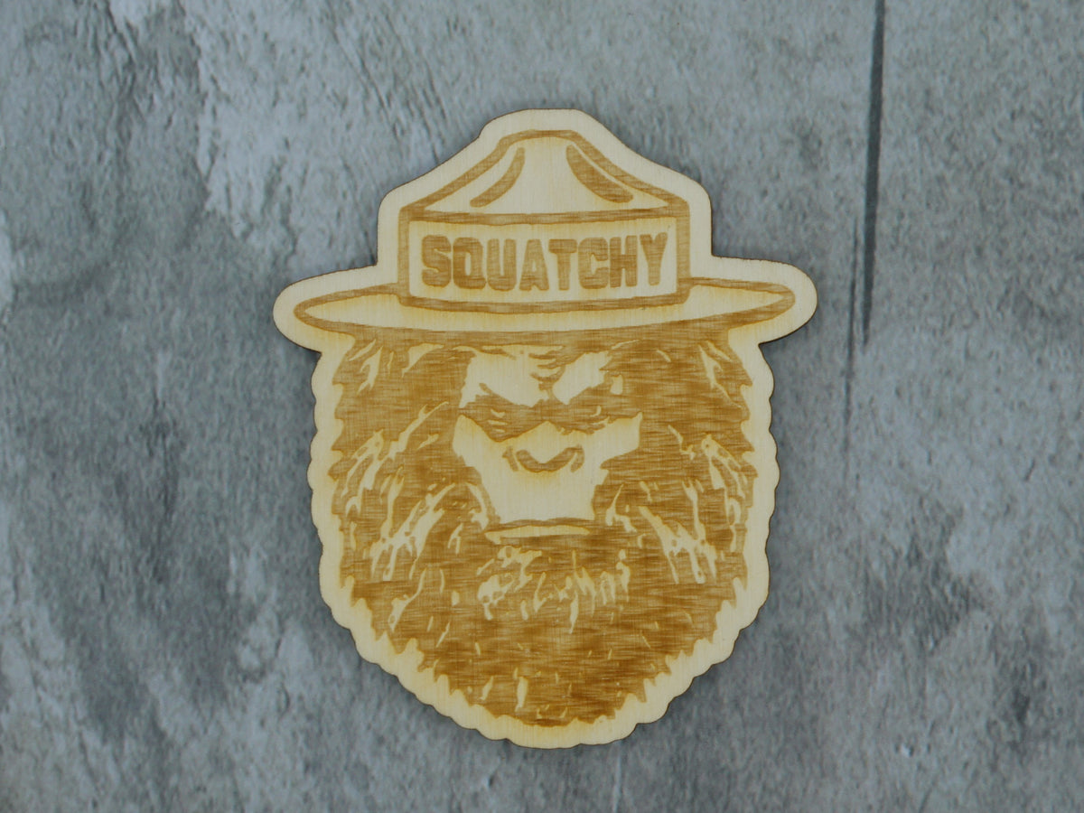 Magnet - Wood "Squatchy" design – MIY Olympia